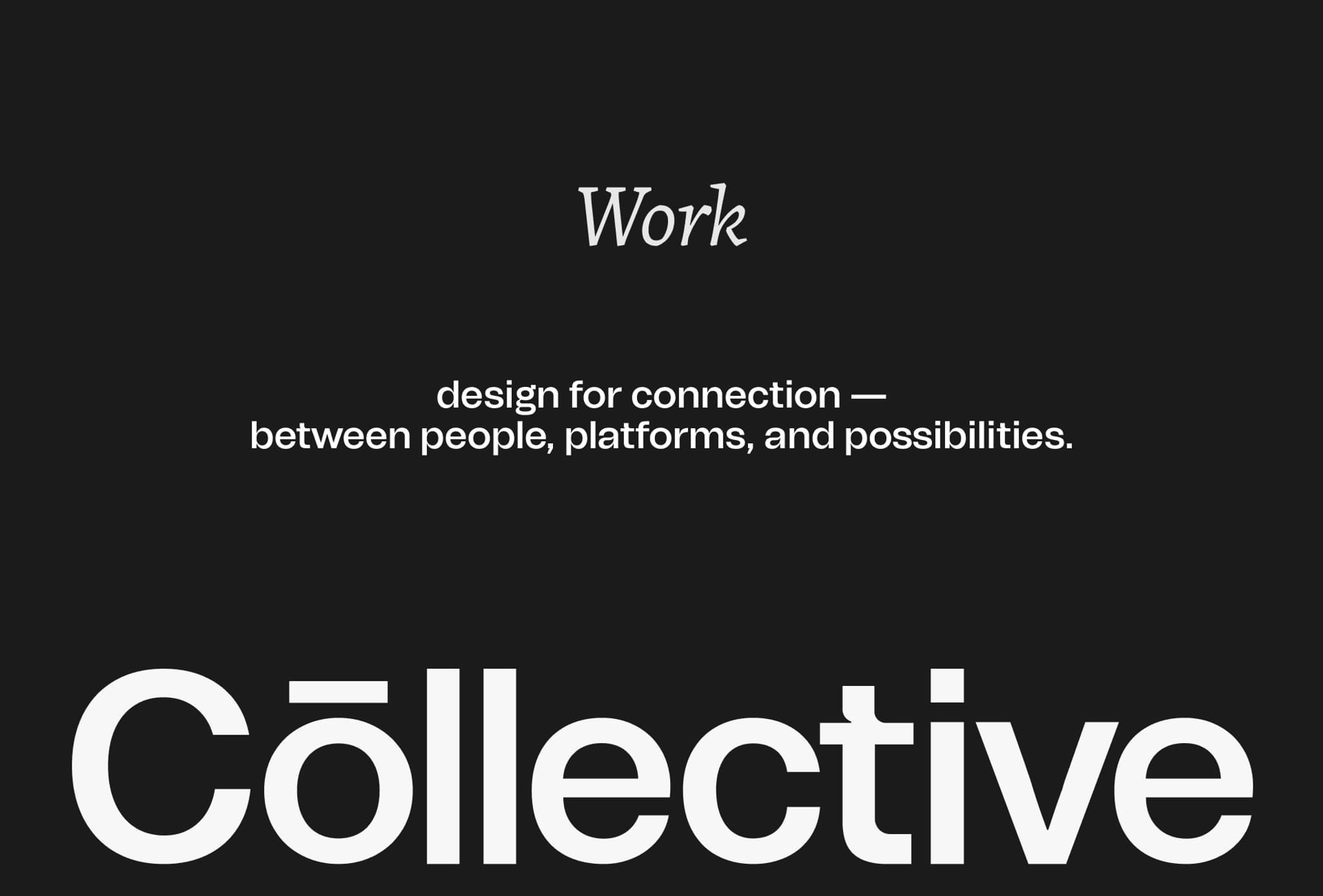 Work & Portfolio | Collective Design Agency